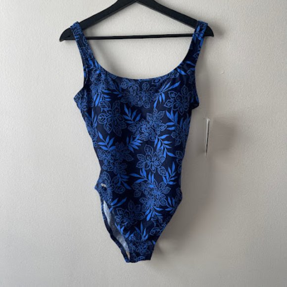 Speedo | Swim | Nwt Speedo Blue Floral One Piece 2 | Poshmark